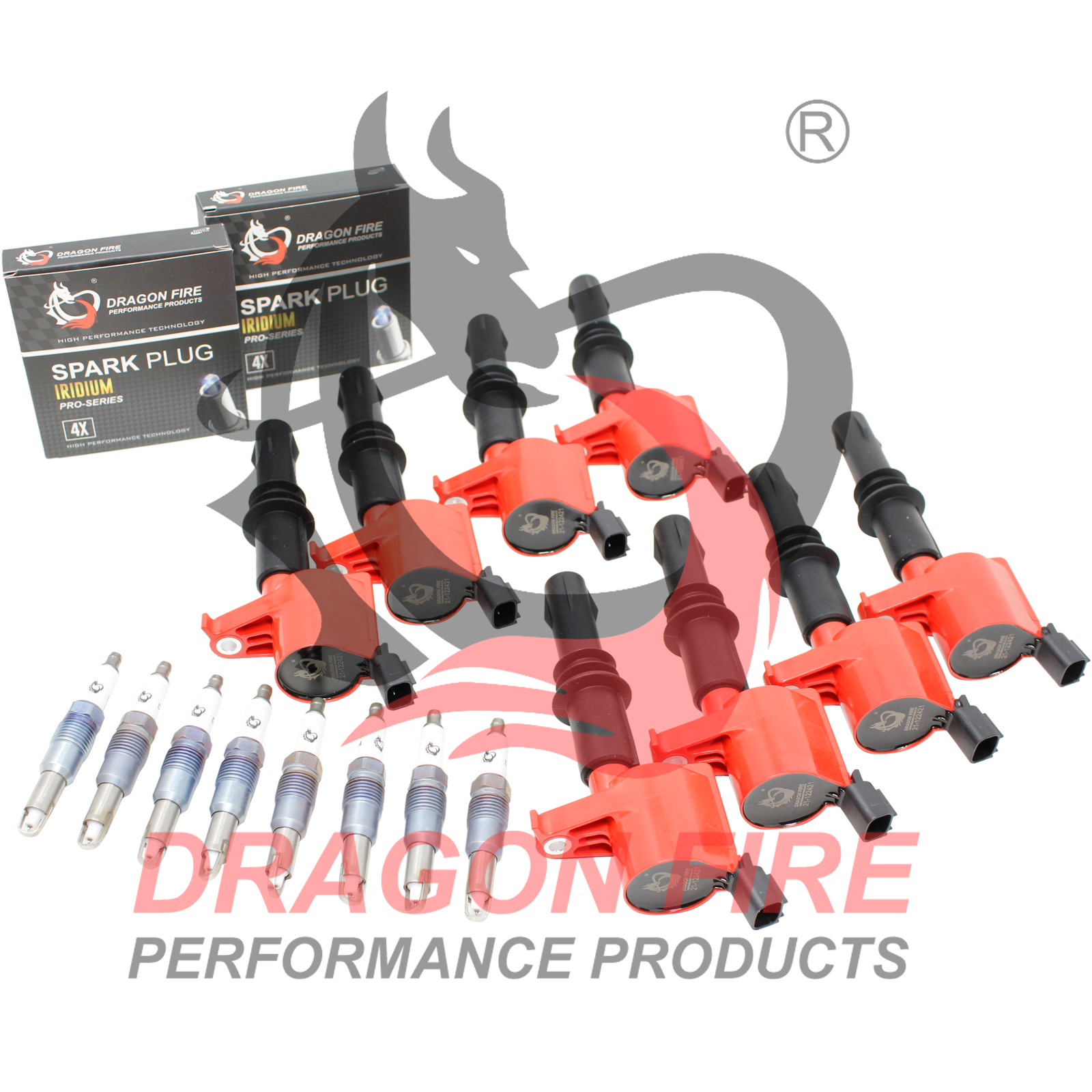 DRAGON FIRE IRIDIUM Spark Plug Set & Ignition Coils for Ford 5.4L DG511 SP546 | eBay